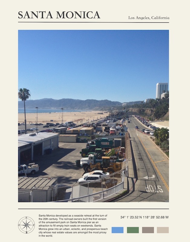 SANTA MONICA BEACH PCH - POSTER: Perfect Addition to Any Wall