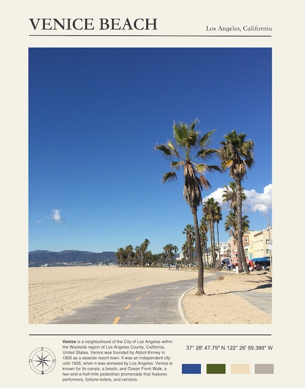 VENICE BEACH - POSTER: Perfect Gift and Wall Decor