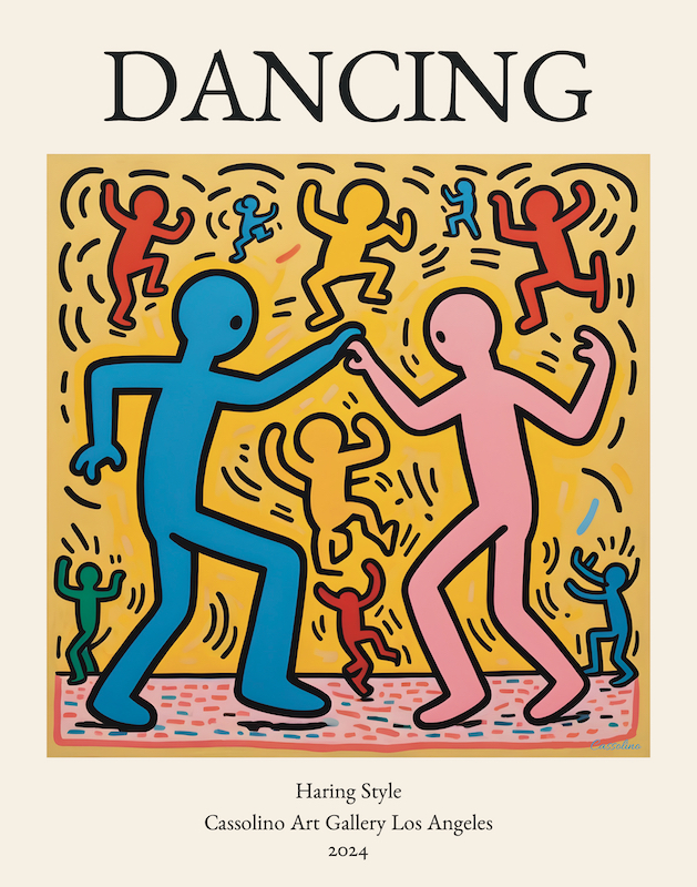 DANCING - HARING STYLE - CASSOLINO - KRUGERS POSTERS - KRUGERS POSTERS ...