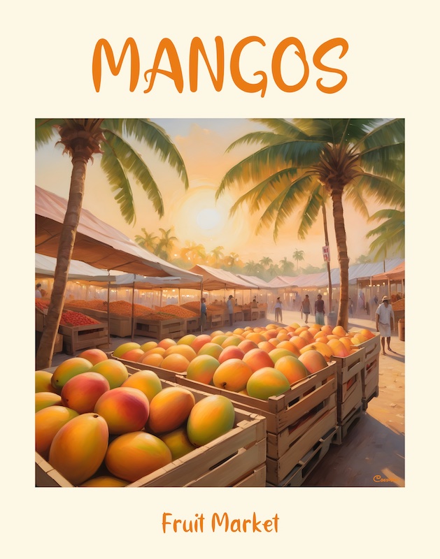 CALIFORNIA LOS ANGELES FRUIT MARKET - POSTER: Ready to Hang