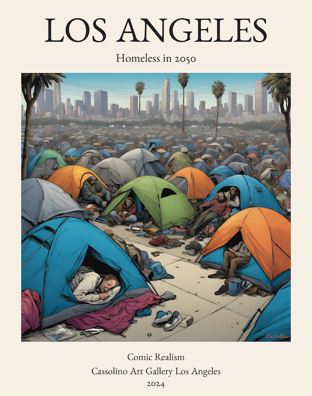 LOS ANGELES - HOMELESS IN 2050 - COMIC REALISM - CASSOLINO - KRUGERS ...