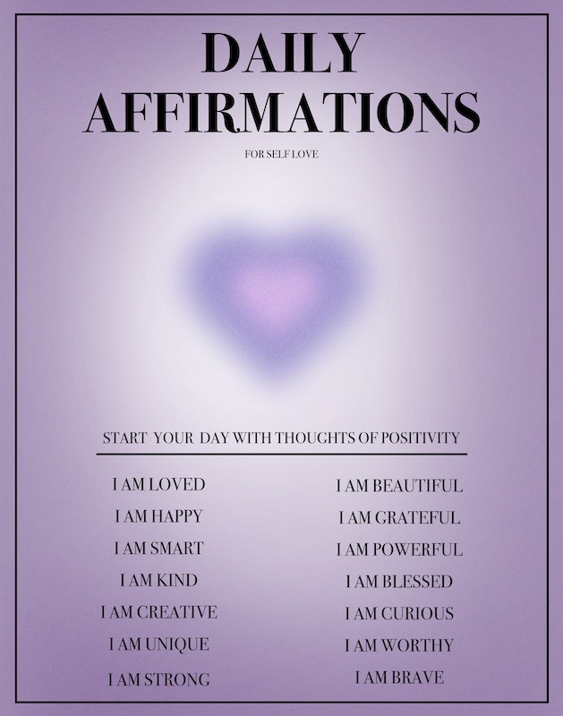 DAILY AFFIRMATIONS PURPLE - ALICE CASTELLO - KRUGERS POSTER - KRUGERS ...